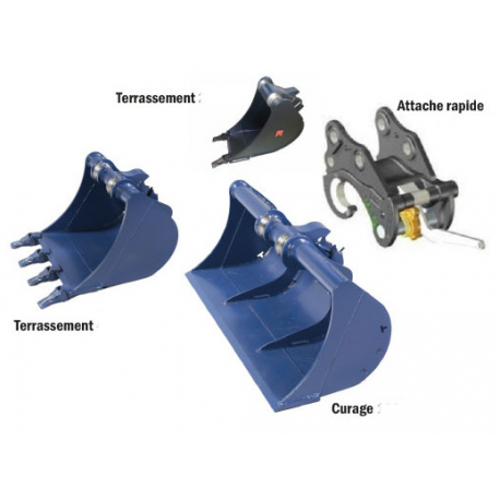 Pack 3 Godets (450/900/1400) + Attache Rapide MORIN M2S